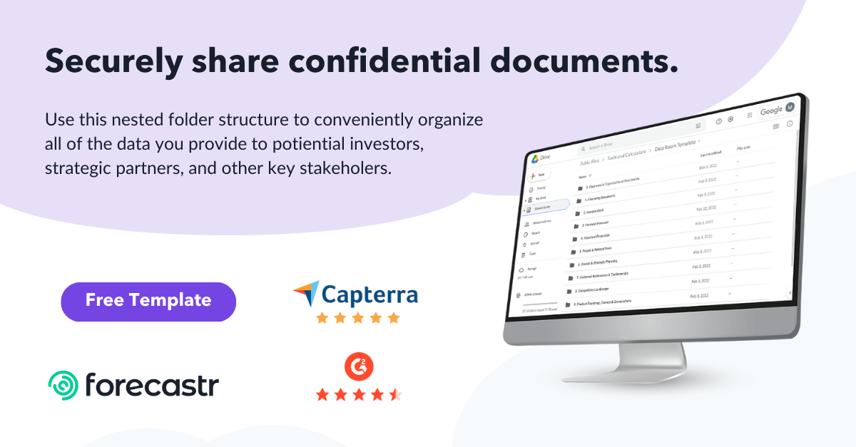 Startup Resource Download: Data Room Template | Forecastr